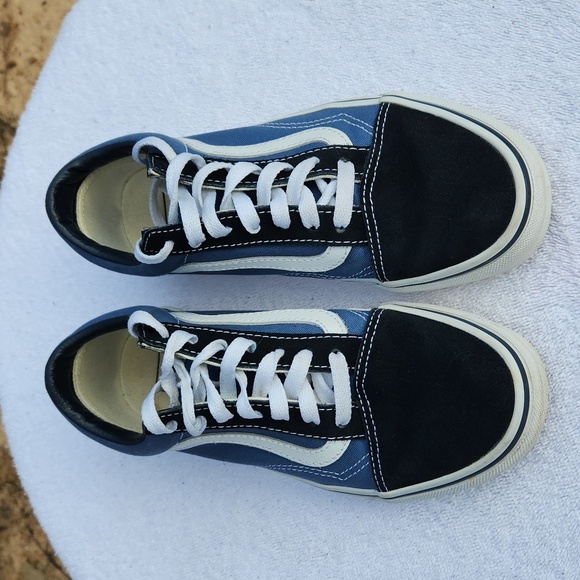 Vans | Shoes | Vans Off The Wall Blue Canvas Skate Shoes 5074 Mens 45 Womens 6 | Poshmark